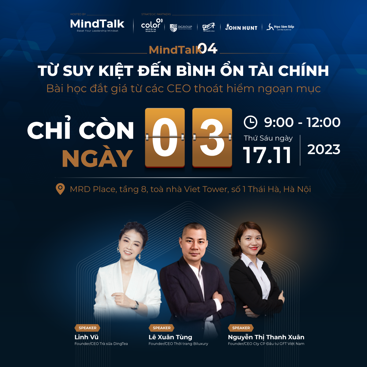 3 NGÀY ĐẾM NGƯỢC - MindTalk 04 "Từ suy kiệt đến bình ổn tài chính" - MRD New
